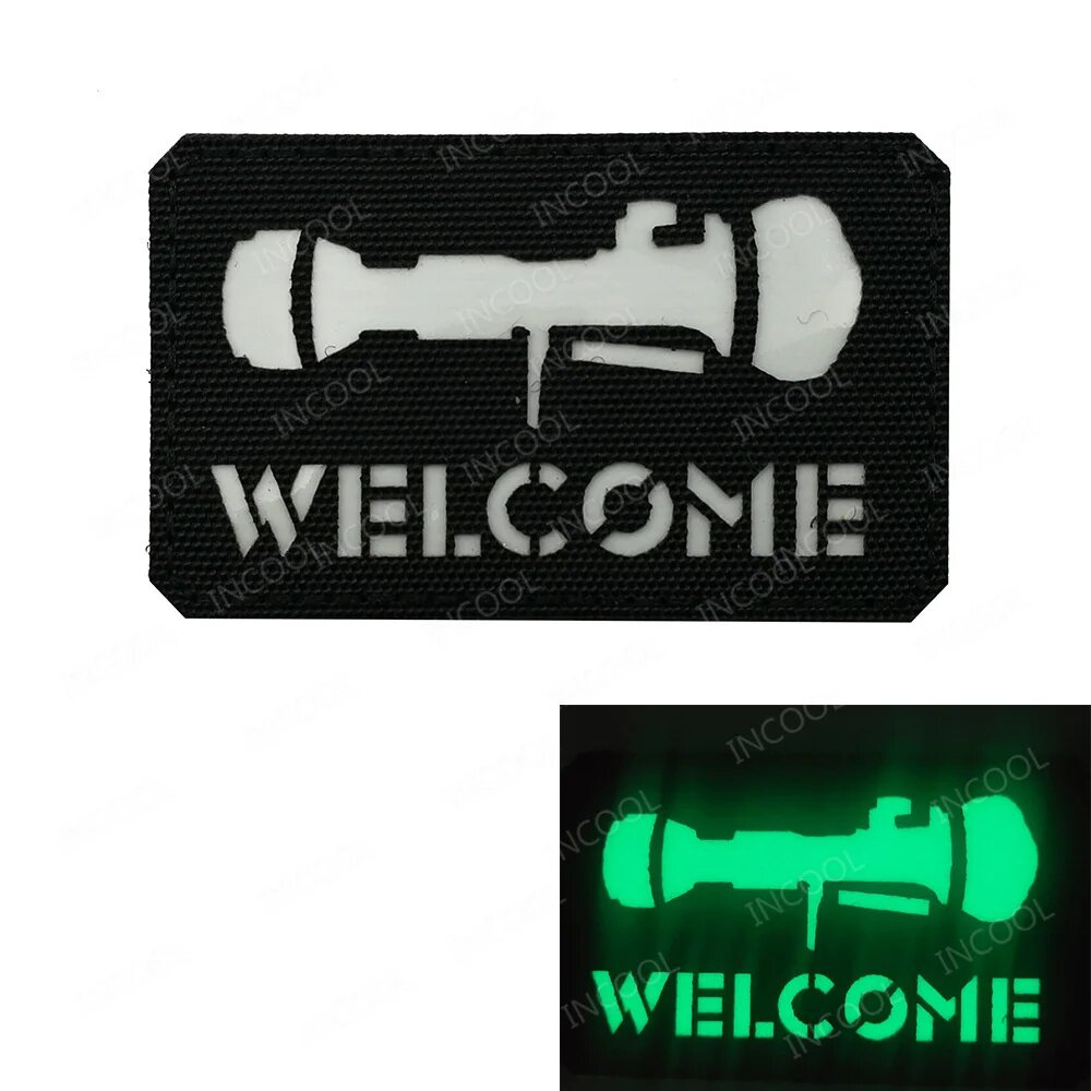 Светоотражающий патч "Welcome" Glow In Dark 8X5CM