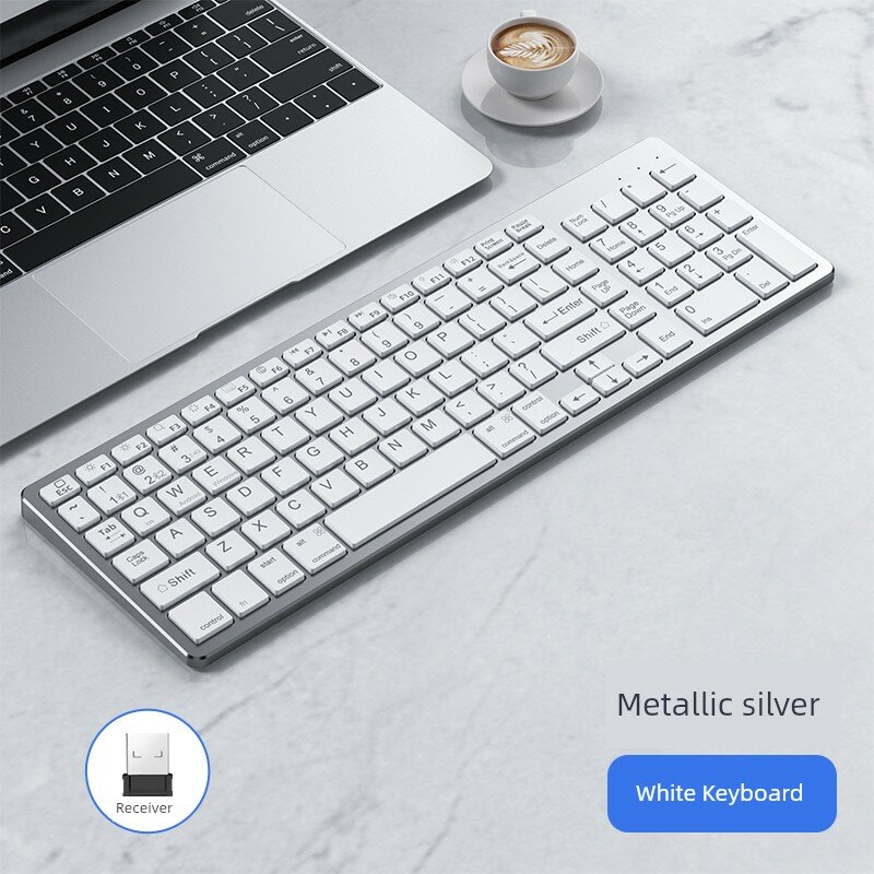 Lenovo Металлический Серебристый Длинный Стиль Беспроводная Клавиатура Тихие Кнопки Bluetooth 5.0 Беспроводная 2.4G