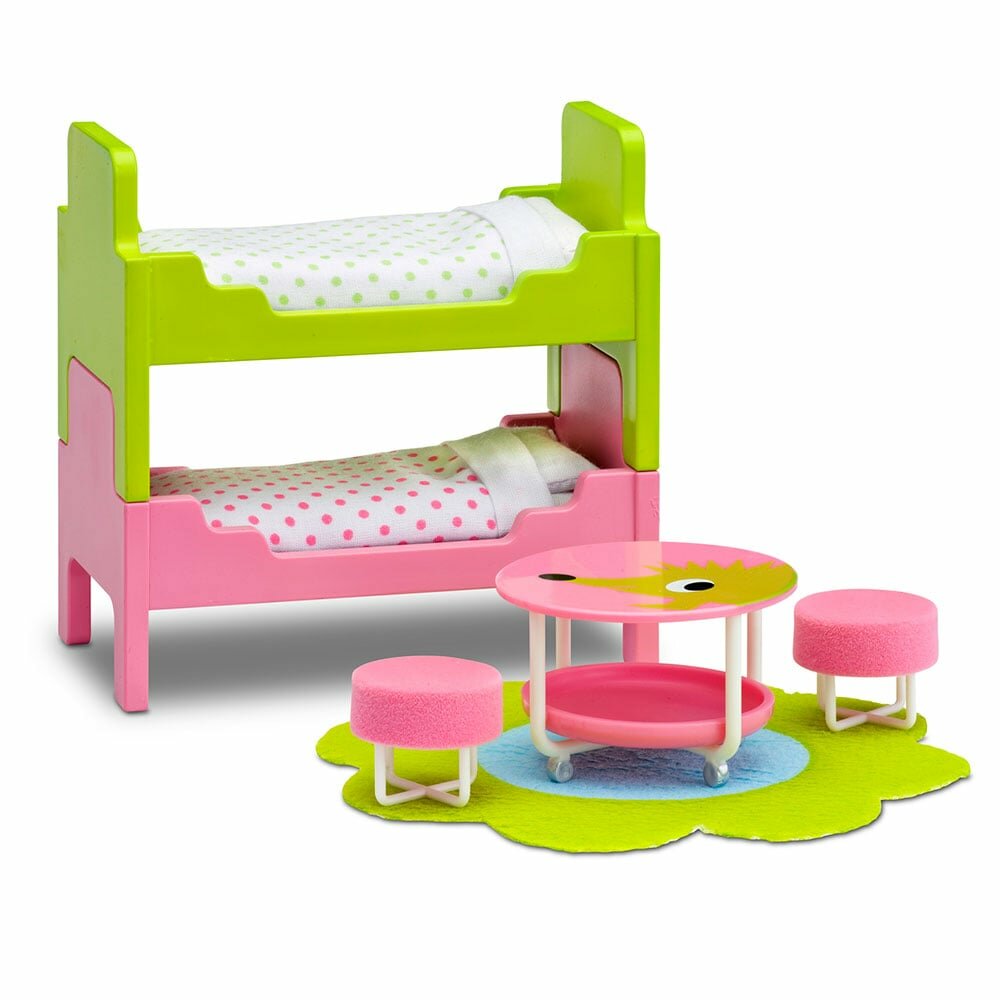 Сюжетно-ролевые игрушки Lundby - Набор мебели для детской комнаты кукольного домика - 60-2097-00