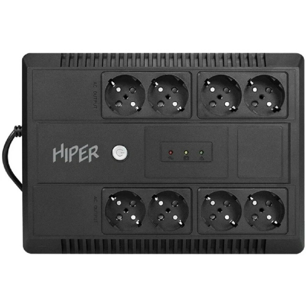 Hiper ИБП INLine LM-800: Линейно-интерактивный 725VA 390W Розетки: 8 CEE АКБ: Свинцово-кислотная, 12В 7 Ач