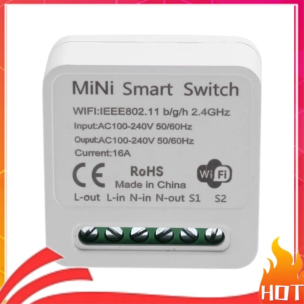 (A I D G) Мини-релейный переключатель Smart WiFi, модуль выключателя света с таймером сделай сам , приложение Life/Tuya, беспроводной пульт дистанционного управления