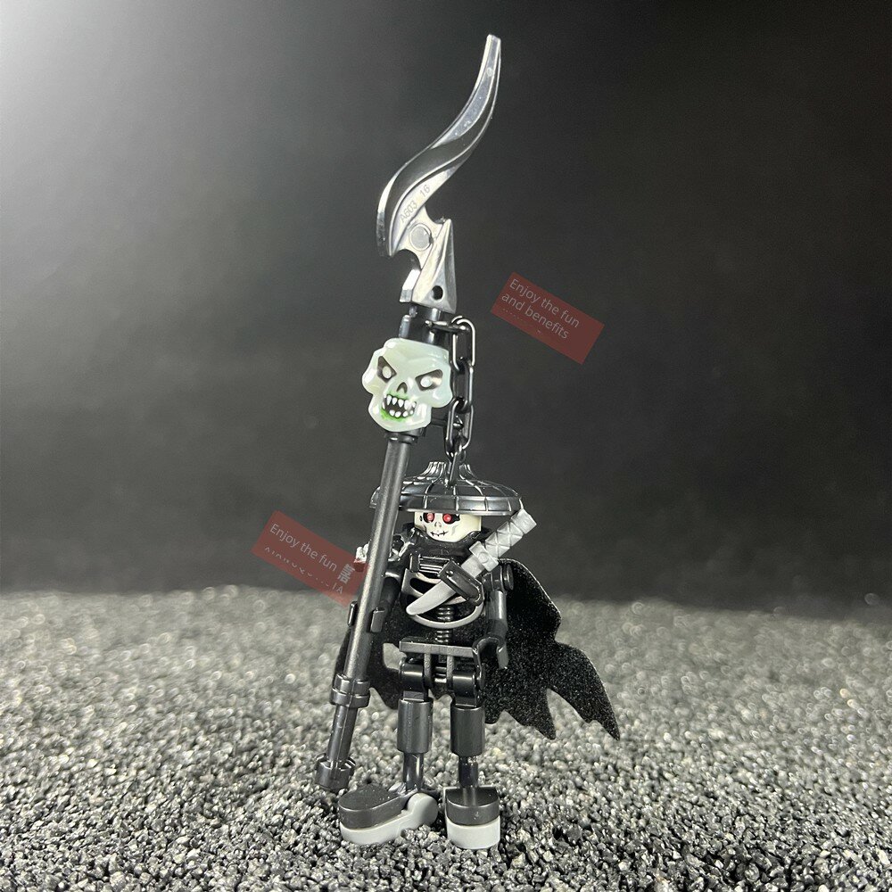 Скелет-наемник красный комплект, MOC древний воин мини-фигурка для детских конструкторов