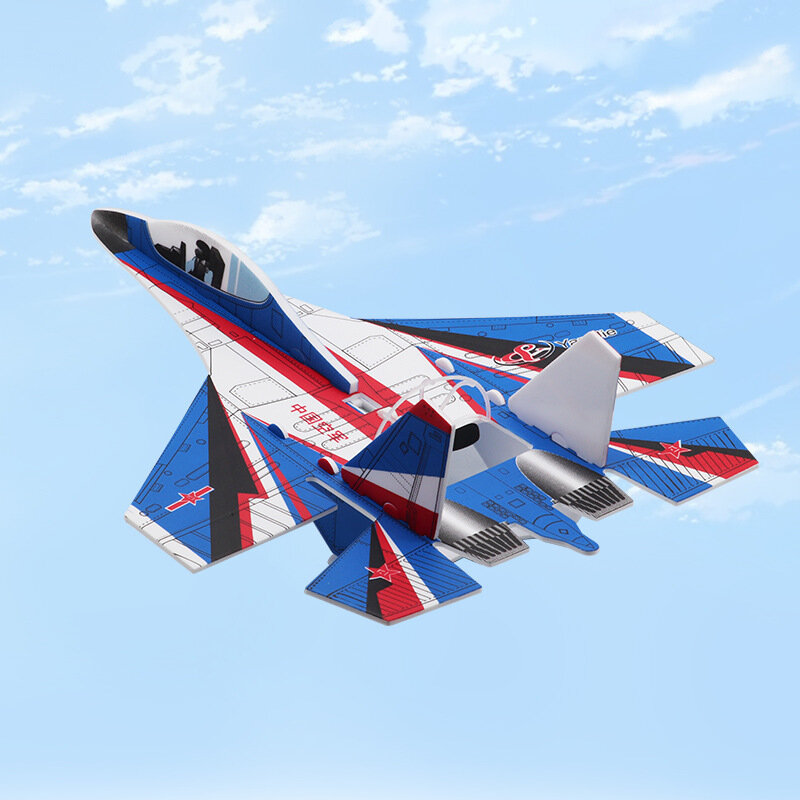 Су-27 истребитель с LED-подсветкой, USB-зарядка, пенистая модель - красный