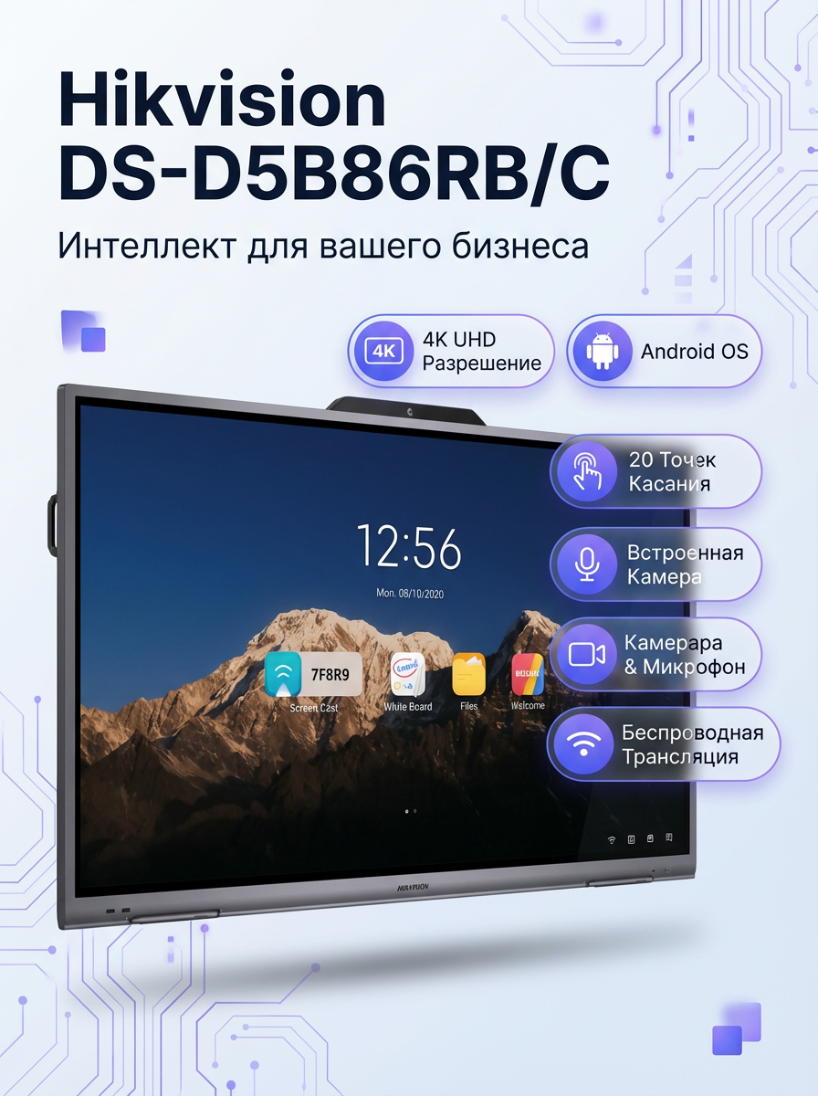 Панель интерактивная Hikvision DS-D5B86RB/C