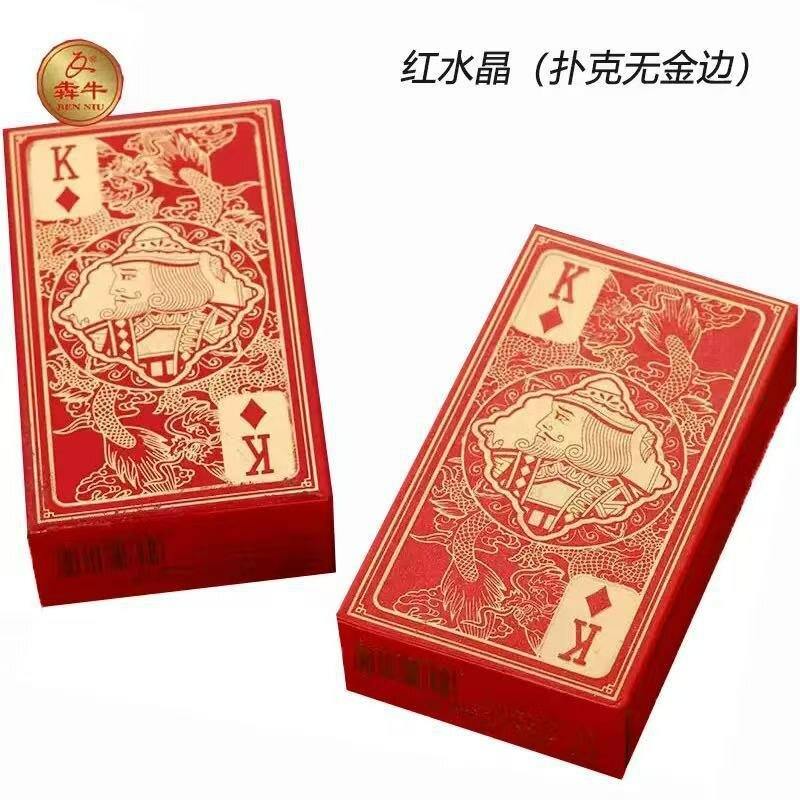 Прозрачные игральные карты QzeUpwardSpirit, красный, пластик, X001