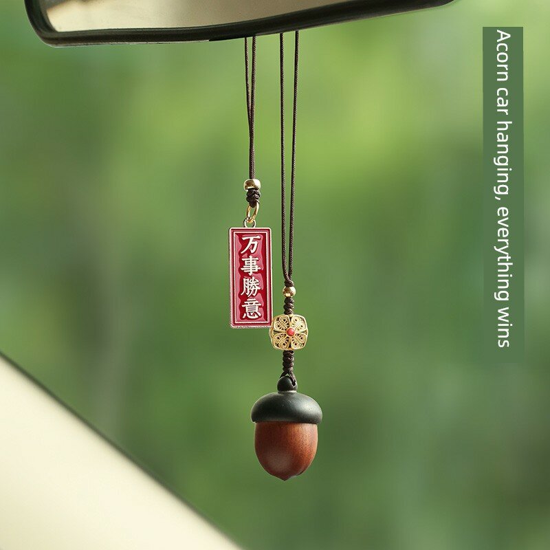 Премиум-подвеска в виде еловой шишки с циннабаром для автомобиля, аксессуар салона, символизирующий успех и достижения