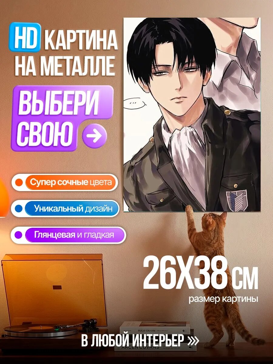 Картина на HD металле Леви Аккерман