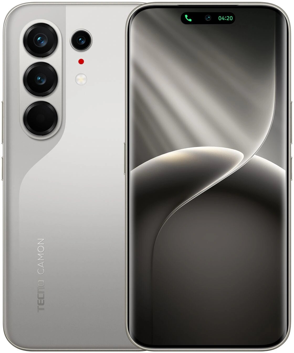Смартфон Tecno Camon 50 Ultra 5G 256Gb 12Gb титан моноблок 3G 4G 2Sim 6.78" 1208x2644 Android 16 50Mpix 802.11 a/b/g/n/ac/ax NFC GPS GSM900/1800 GSM1900 Protect FM