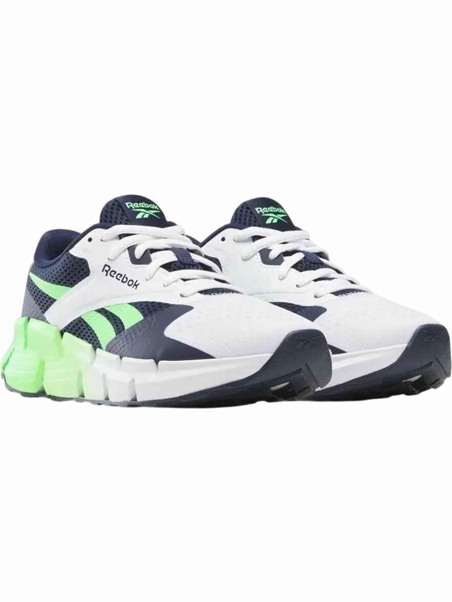 Кроссовки Reebok Zig Dynamica 5 K, размер 5,5 US, белый/синий/зеленый — фото 1