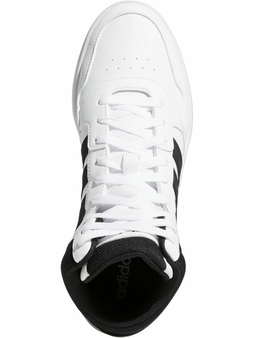 Кеды adidas Hoops 3.0 Mid, полнота F, размер 7 UK, белый/черный — фото 1
