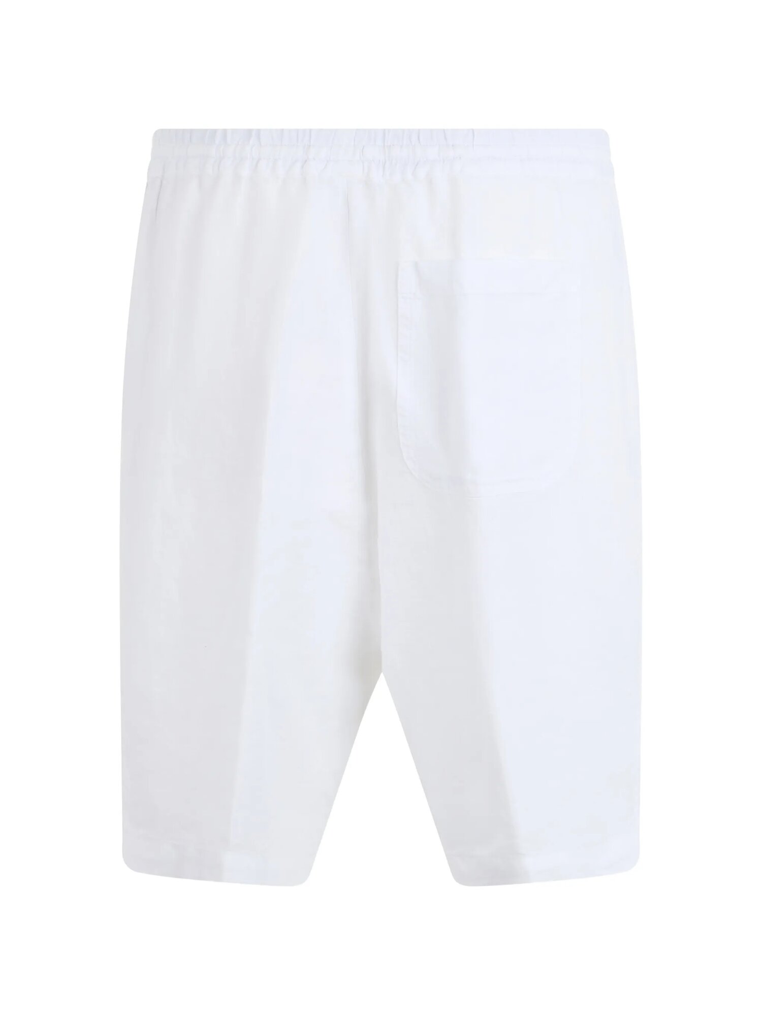 Шорты 120% LINO Drawstring-waist shorts, размер 50, white — фото 1