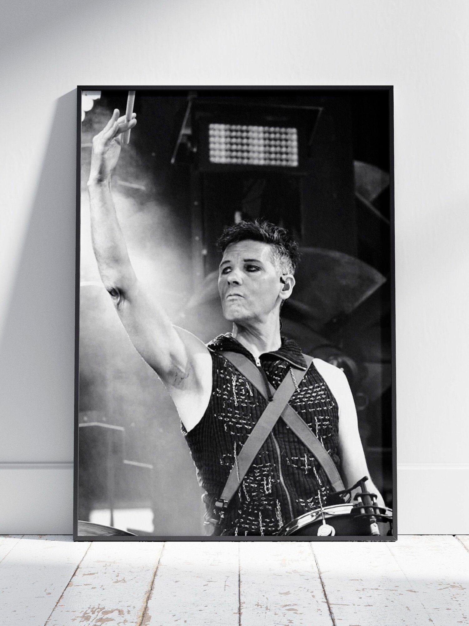 Плакат на стену для интерьера Rammstein (Кристоф Шнайдер - Christoph Schneider 3) - Постер по музыке и артисту формата A4 (21x30 см)