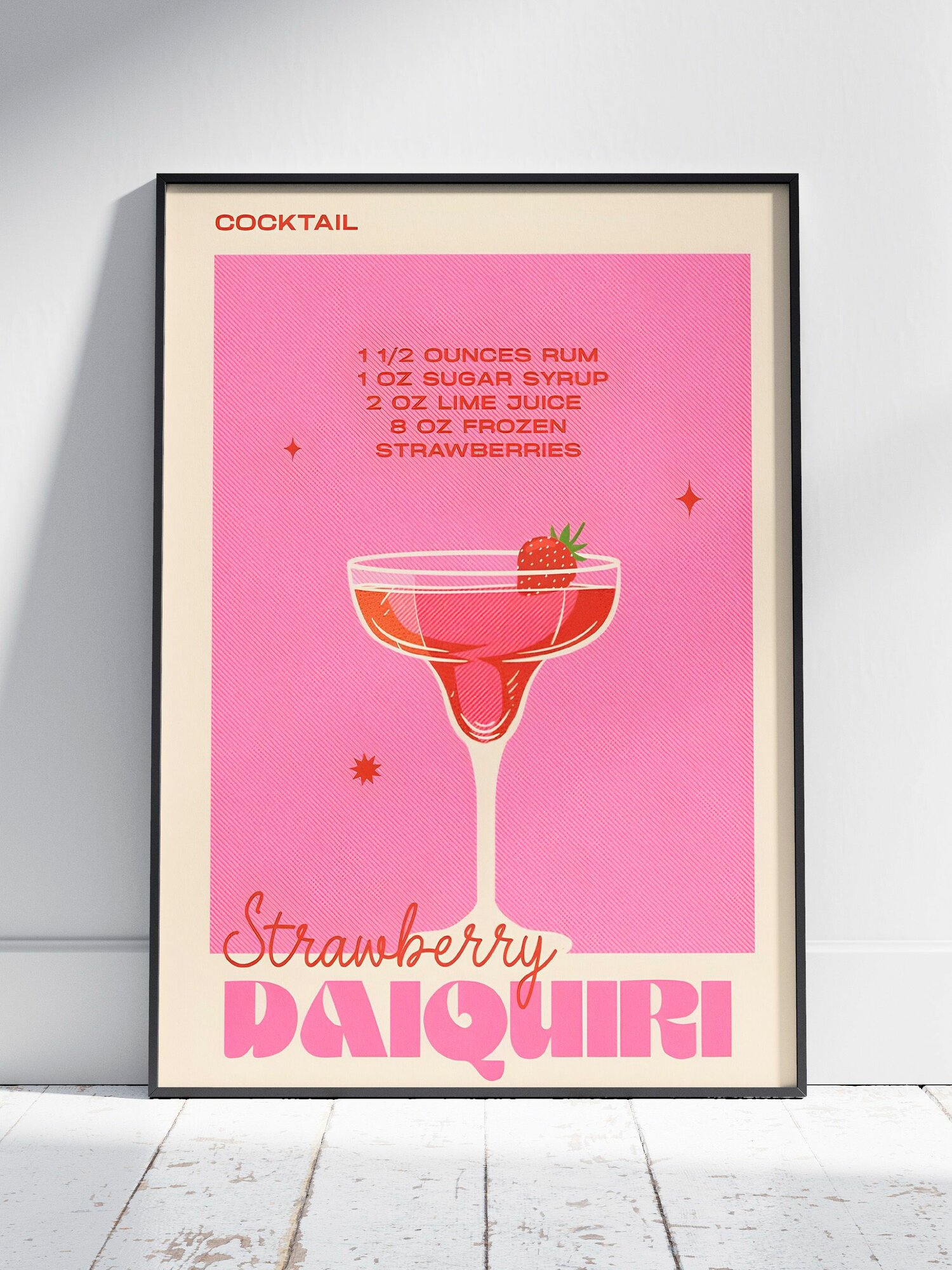 Плакат на стену для интерьера Кулинария и Гастрономия (Коктейли 1) - Постер по еде и готовке формата A4 (21x30 см)