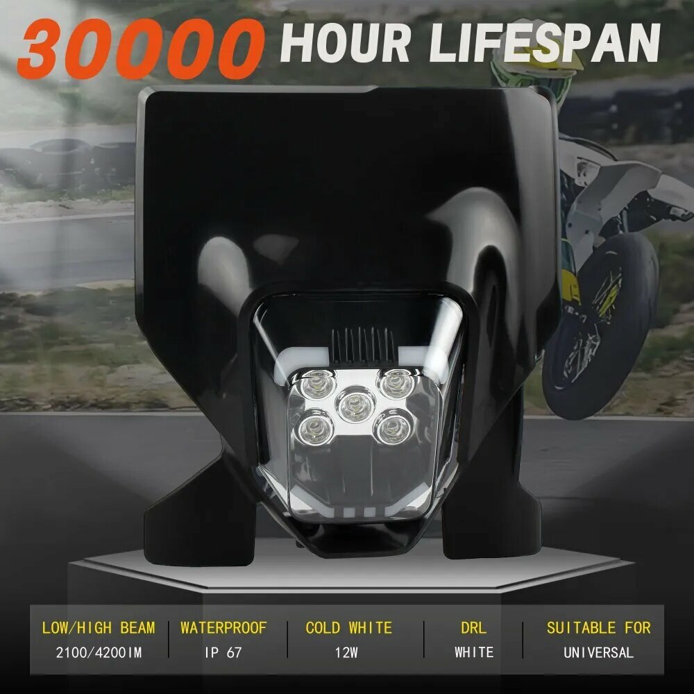 Модификация светодиодной фары для мотоцикла for Husqvarna