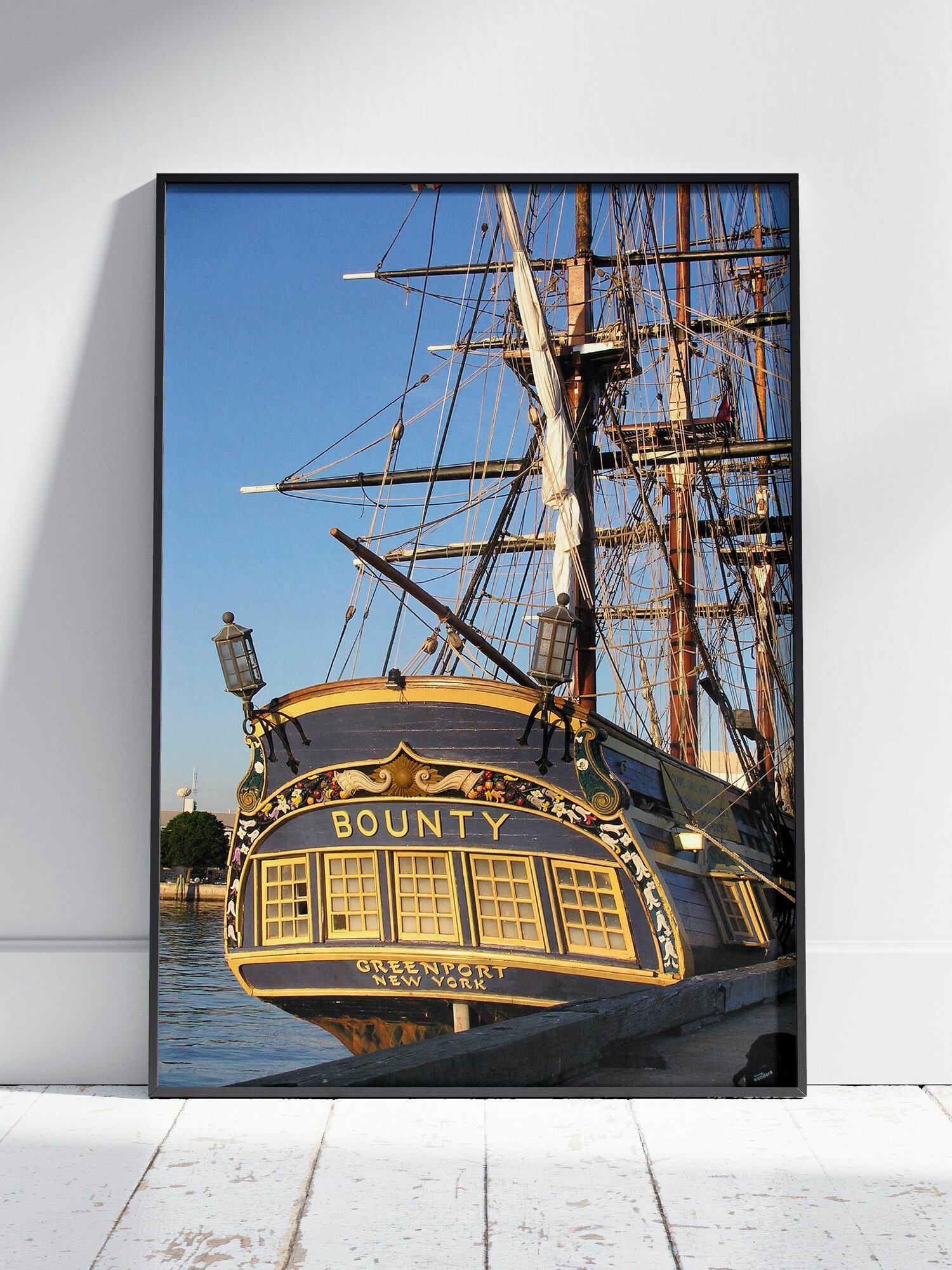 Плакат на стену для интерьера Транспорт и техника (HMS Баунти - HMS Bounty 2) - Постер по машине формата A4 (21x30 см)