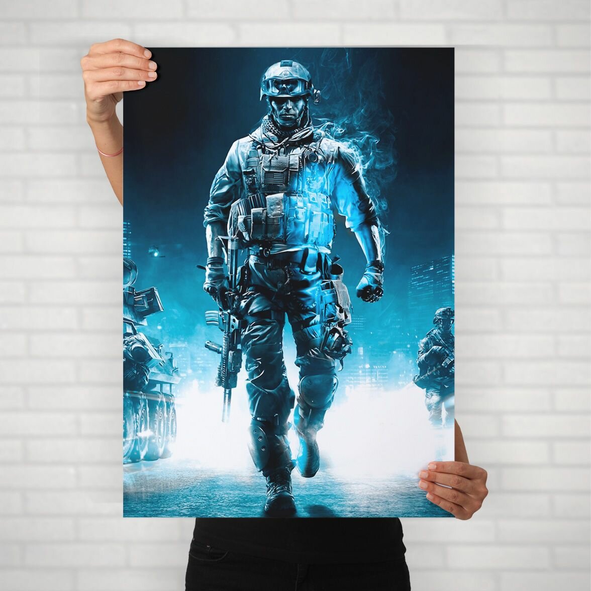 Плакат на стену для интерьера Бателфилд (Battlefield 3 - 3) - Постер по игре формата А1 (60x84 см)
