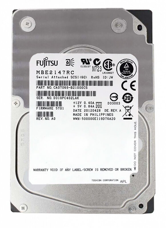 Жесткий диск Fujitsu CA07069-B21000CS 147Gb SAS 2,5" HDD