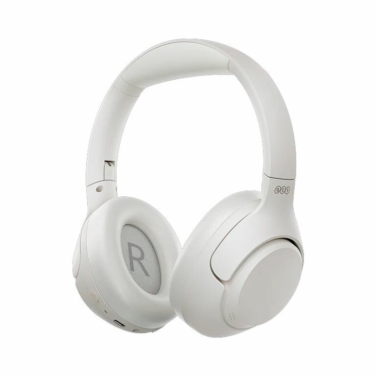 Наушники большие беспроводные QCY H3 ANC, bluetooth 5.4, с одновременным подключением двух устройств, с активным шумоподавлением и микрофоном Белые (White) / Наушники беспроводные накладные