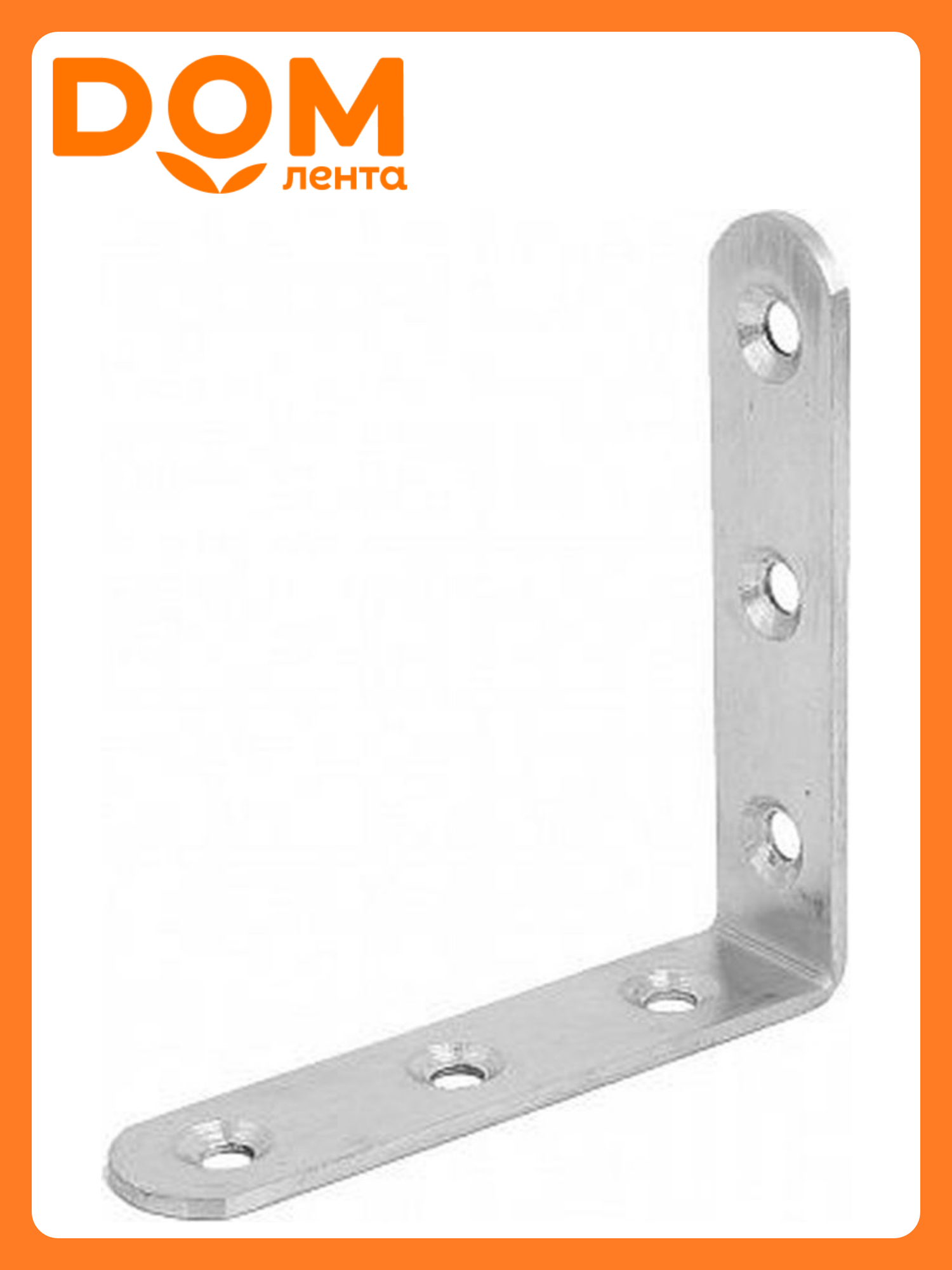 Уголок мебельный Tech-KREP, оцинкованный, серебристый, 100x100 мм