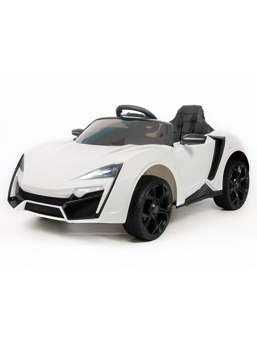 Электромобиль Lykan Sport, с пультом, световые и звуковые эффекты, белый
