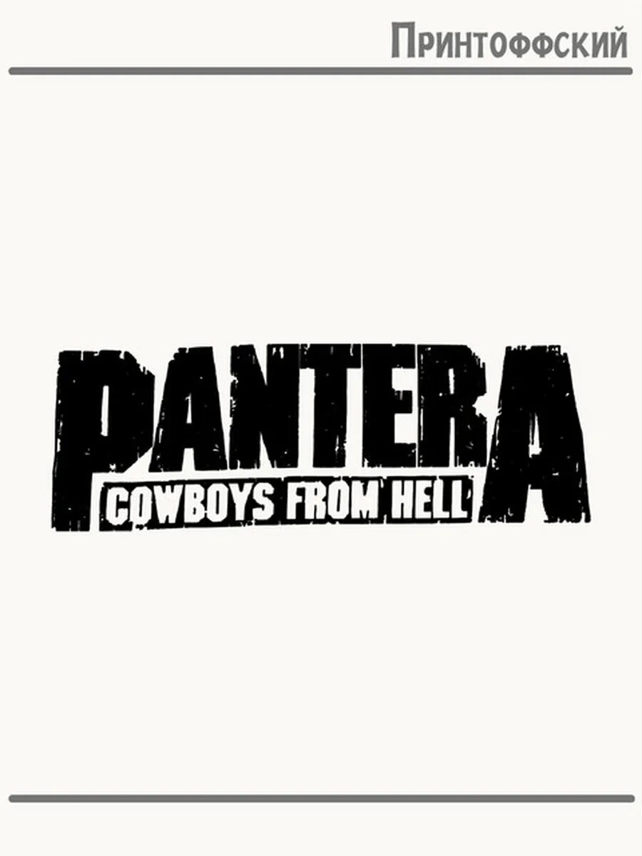 Термонаклейка для одежды и аксессуаров DTF-печать pantera рок группа пантера