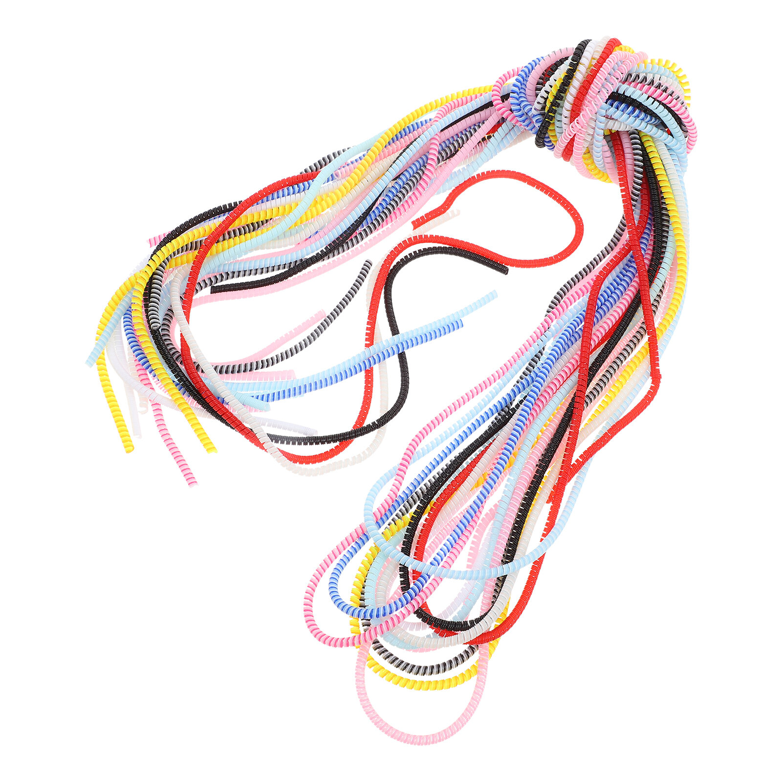 Защитный ремешок для мобильного кабеля передачи данных длиной 1,4 метра, трехцветная защитная оболочка для кабеля передачи данных, устройство для намотки кабеля, упаковка из 12 штук (разных цветов).