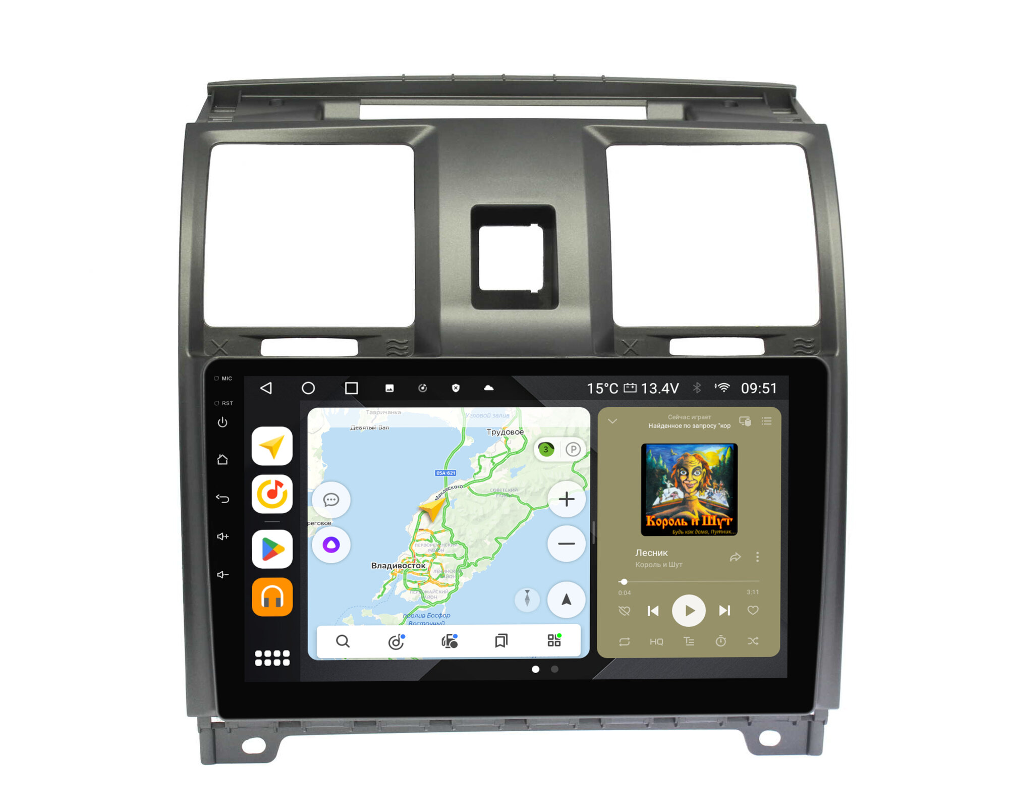 Магнитола УАЗ Патриот 2012-2016 Wide Media MT9560QU-6/128 без рулевого управления