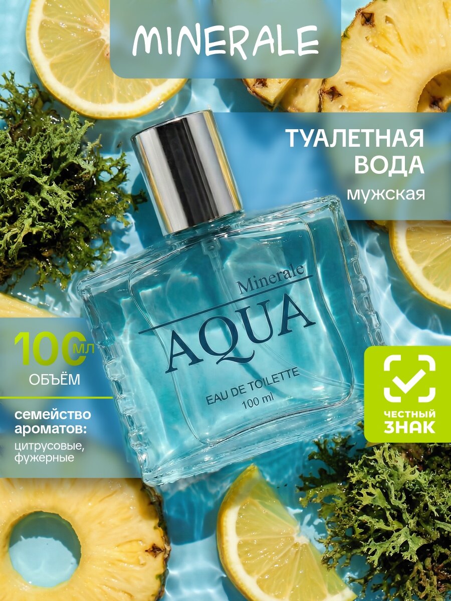 Туалетная вода мужская цирусовая Andre Renoir Aqua Minerale 100мл