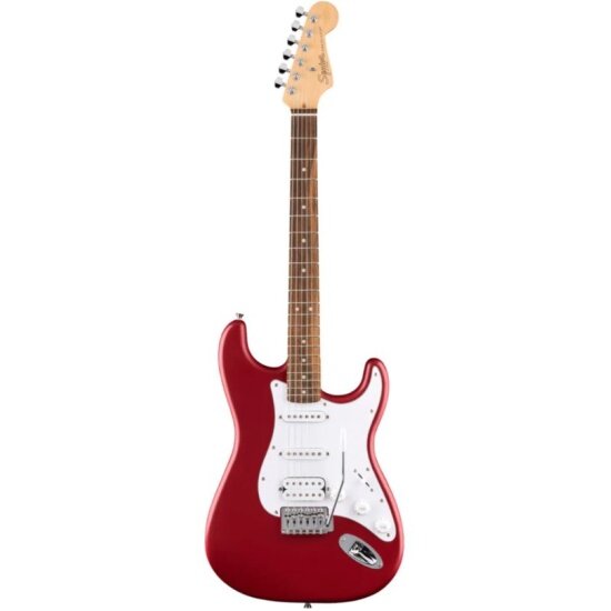 Электрогитара Squier FENDER DEBUT Stratocaster HSS LRL DKR, красный