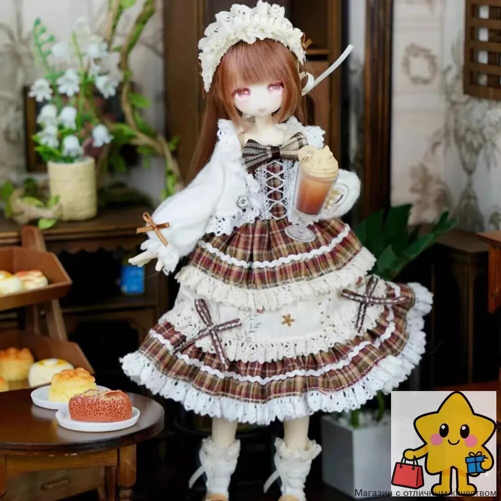 Кукла BJD 1/8 коллекционная чайная тема от momotale, винил, 15 см