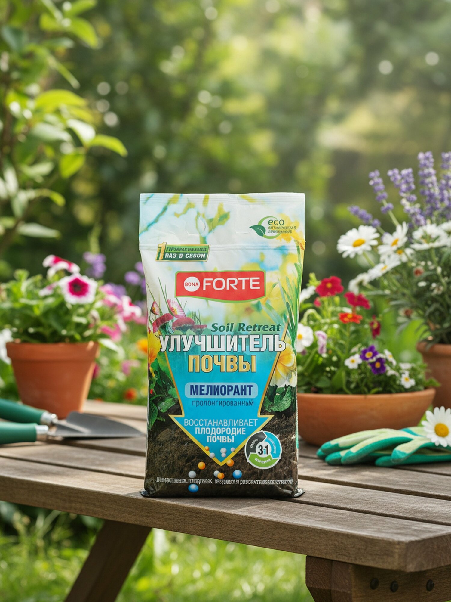Удобрение Bona Forte Soil Retreat Мелиорант 2.5 кг — органический улучшитель почвы для роста овощей, ягод и декоративных растений