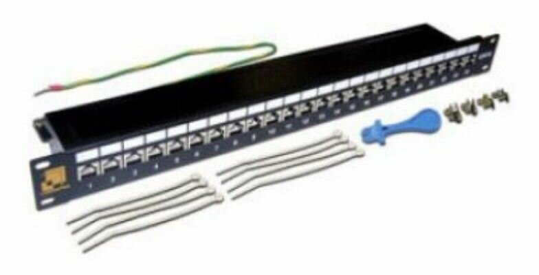 Патч-панель Lanmaster 19", 1U, порты 24хRJ45, категория 6, FTP (LAN-PPL24S6)