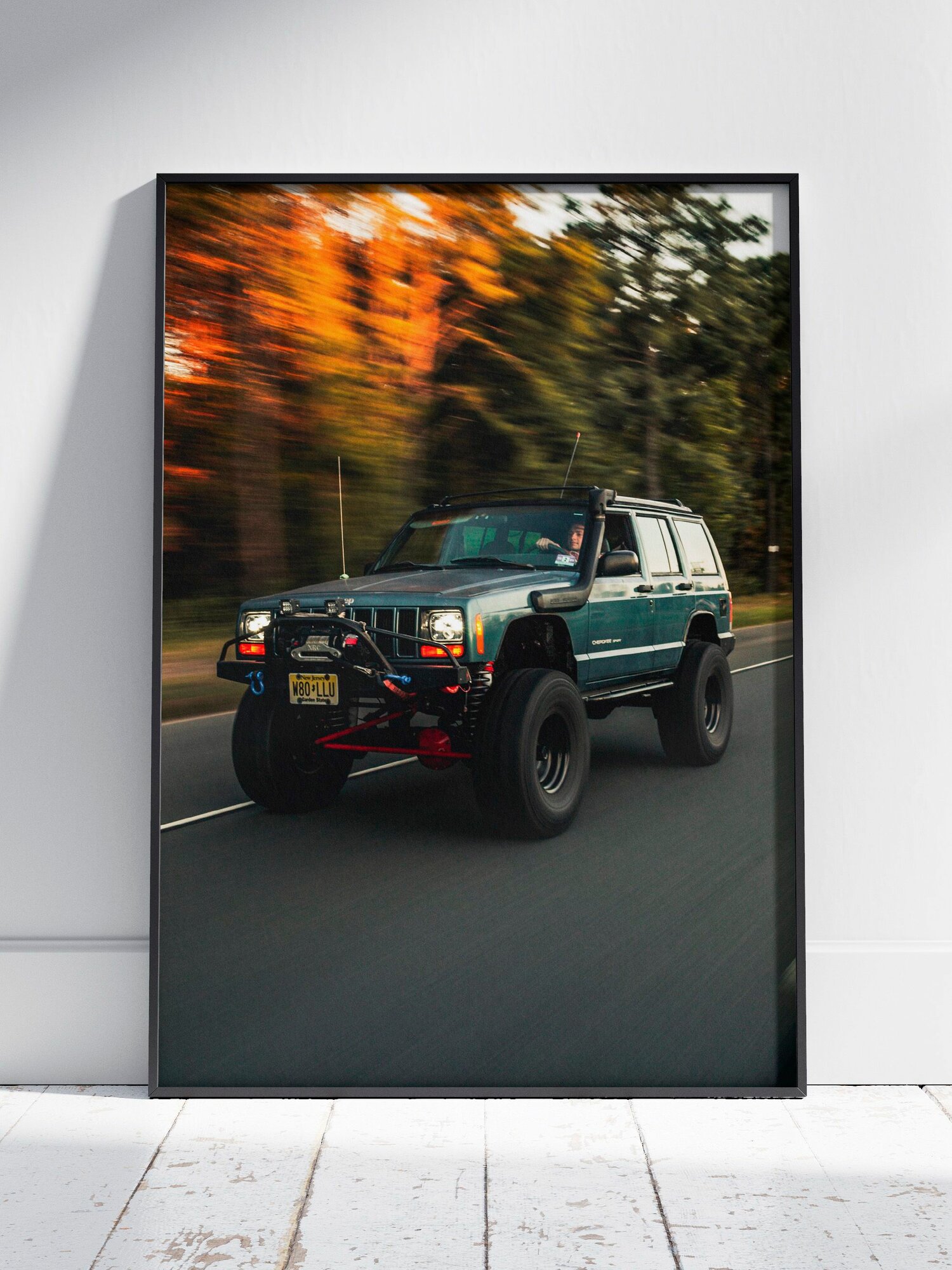 Плакат на стену для интерьера Авто и Мото (Джип Чероки - Jeep Cherokee 1) - Постер по транспорту формата A3 (30x42 см)