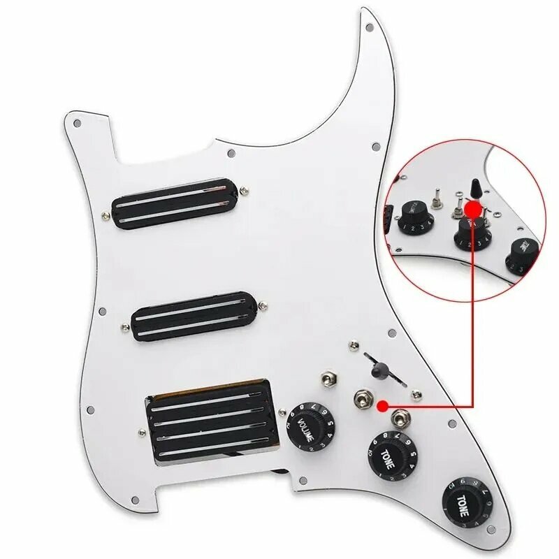 SSH High Output Loaded Prewired Scratchplate Coil Splitting 2 Mini Humbucker с катушечным звукоснимателем Pickguard для электрогитары