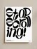 Мотивационный постер "Stop Scrolling!" в стиле pinterest, 30x40 см