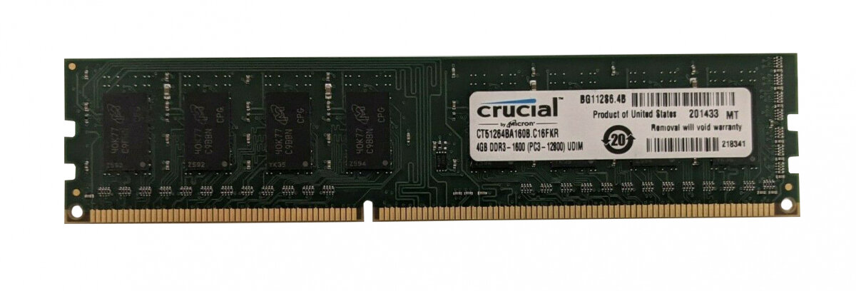 Оперативная память Crucial CT51264BA160B. C16FKR DDRIII 4GB