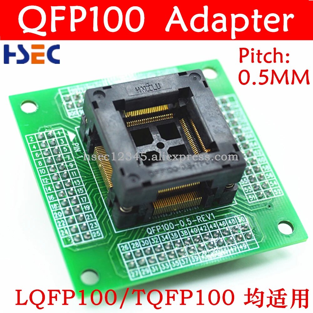 Тестовый адаптер QFP100 0.5мм, Цвет: D Type