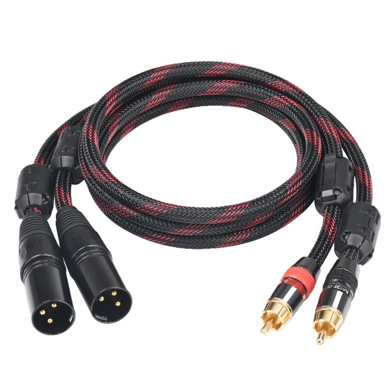 Аудиокабель ATAUDIO XLR на RCA, 0.5m, 2rca to 2xlr male