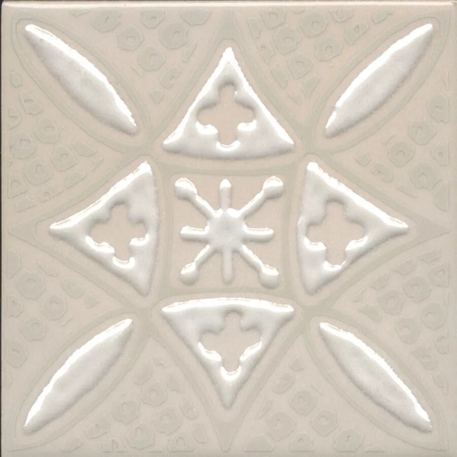 Керамическая плитка Kerama Marazzi KMD3STA017GN Декор Бахия 2 бежевый светлый глянцевый 9,8x9,8x0,7 (цена за 1 шт)