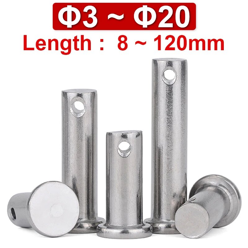 Набор штифтов из нержавеющей стали 304 M3-M20 M12 (2Pcs), 60mm