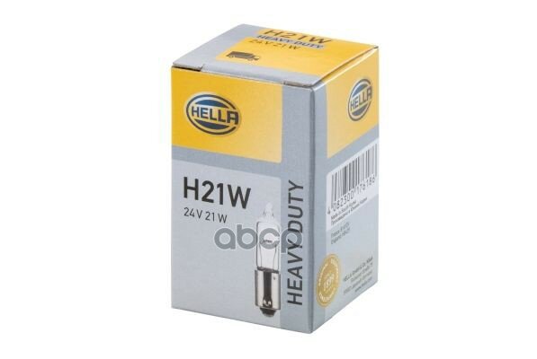 Лампа! H21W, 5W, 24V, BAY9s стояночные огни и повороты HELLA арт. 8GH008417012