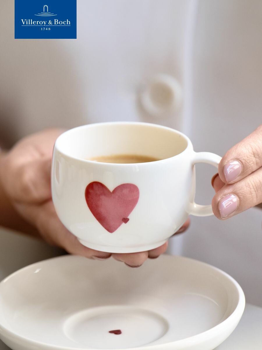 Чашка эспрессо 60 мл, Посылаю любовь, With Love, like. by Villeroy & Boch, Премиум-Фарфор