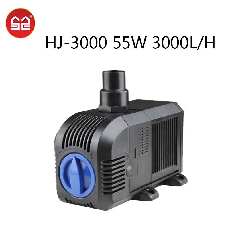 Регулируемый циркуляционный водяной насос SUNSUN для аквариума, HJ-3000 55 Вт 3000Л/ч, калибр 20 мм 25 мм