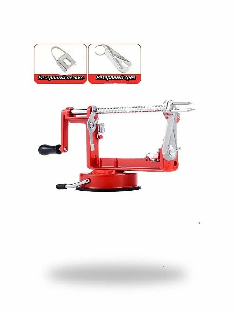 Яблокорезка Apple Peeler зеленая, для очистки и нарезки яблок и картофеля, с присоской