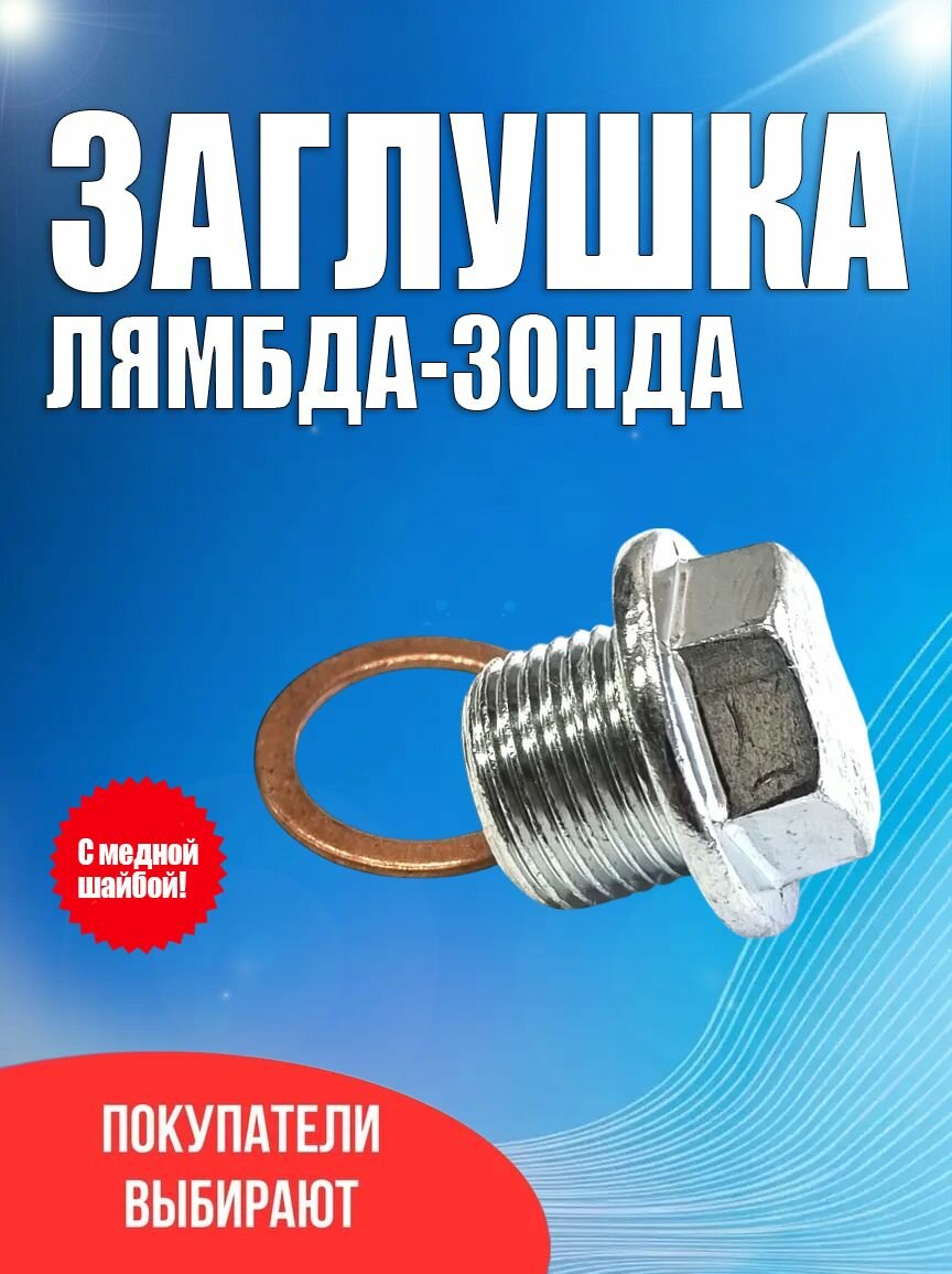 Заглушка лямбда-зонда с медной шайбой