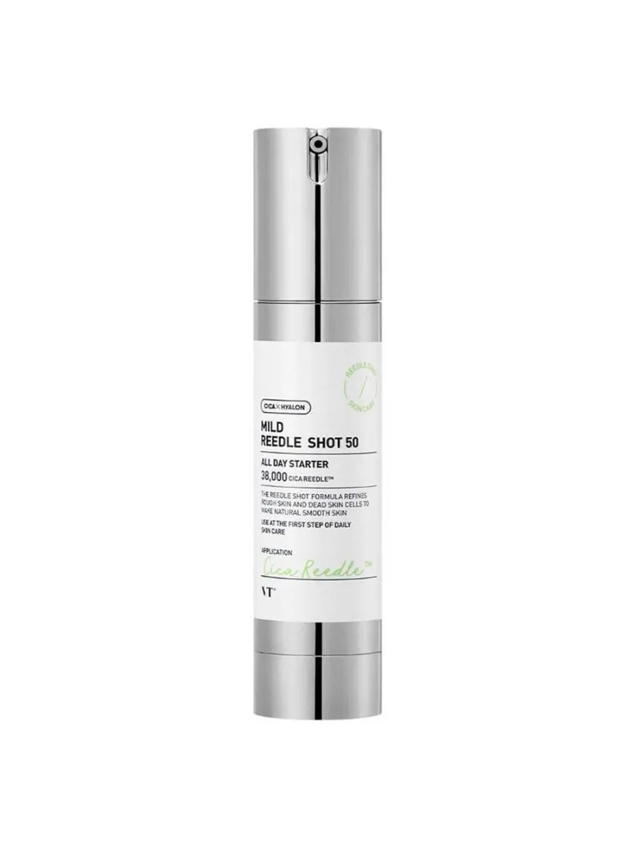 Сыворотка VT Cosmetics Mild Reedle Shot 50, Бустер-сыворотка с микроиглами для ежедневного ухода, 50 мл