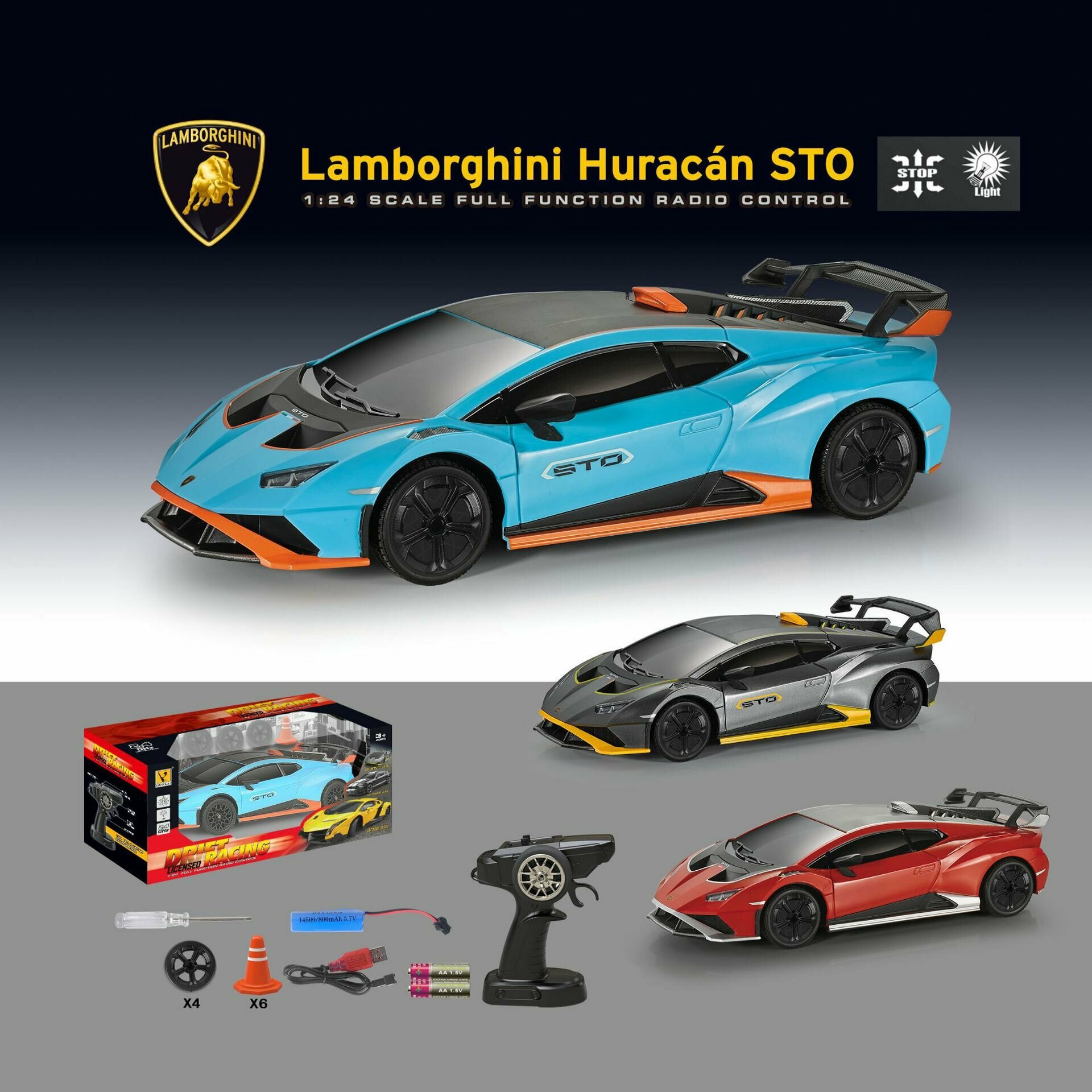 Лидер продаж 1:24 авторизованный RC пульт дистанционного управления дрифт-автомобиль высокоскоростной полный привод электрическая модель спортивного