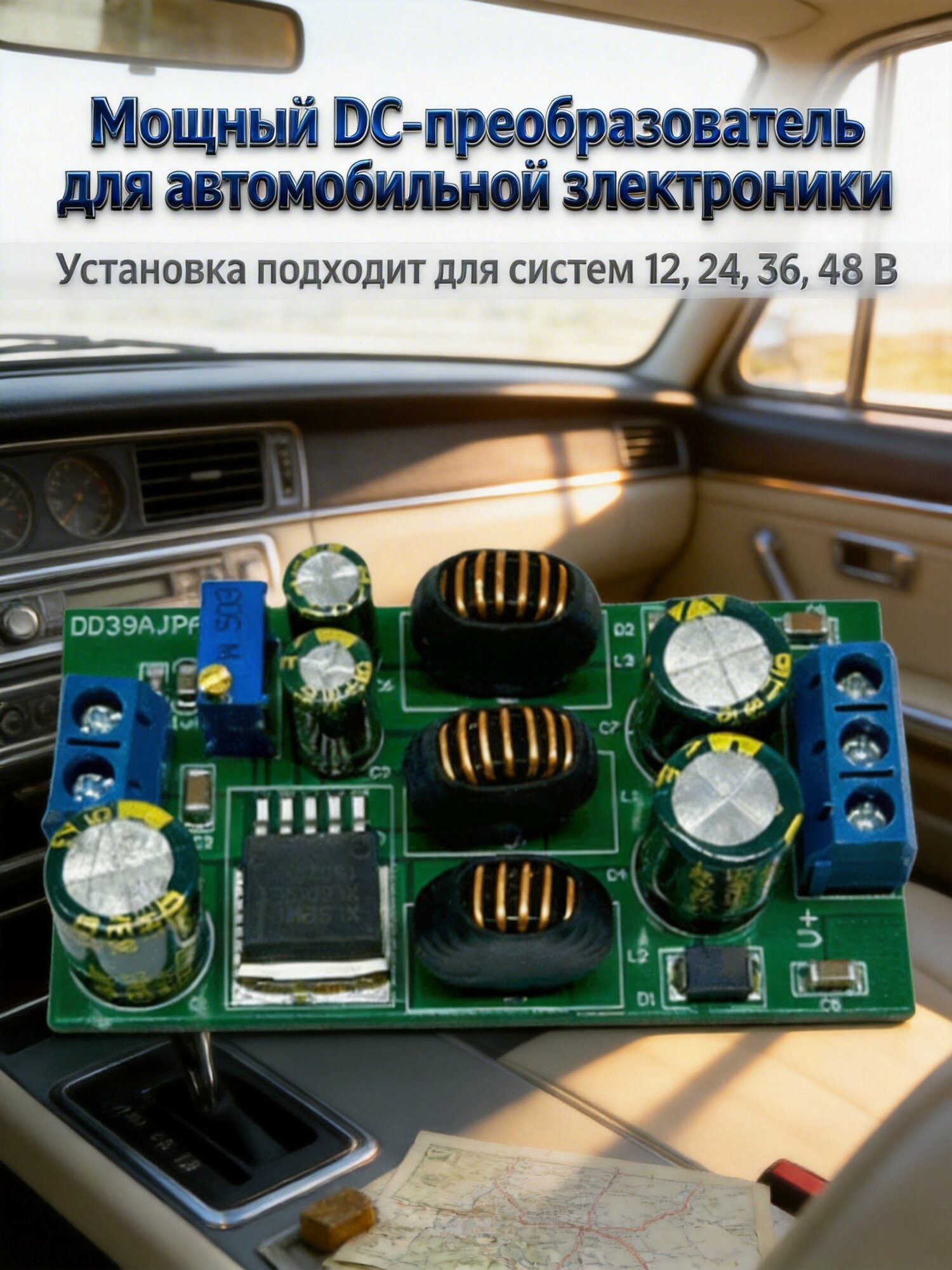 Регулируемый DC-преобразователь 3,6–30 В, повышающе-понижающий модуль питания ±3–30 В для автоаудио и маломощной электроники с LED-индикатором