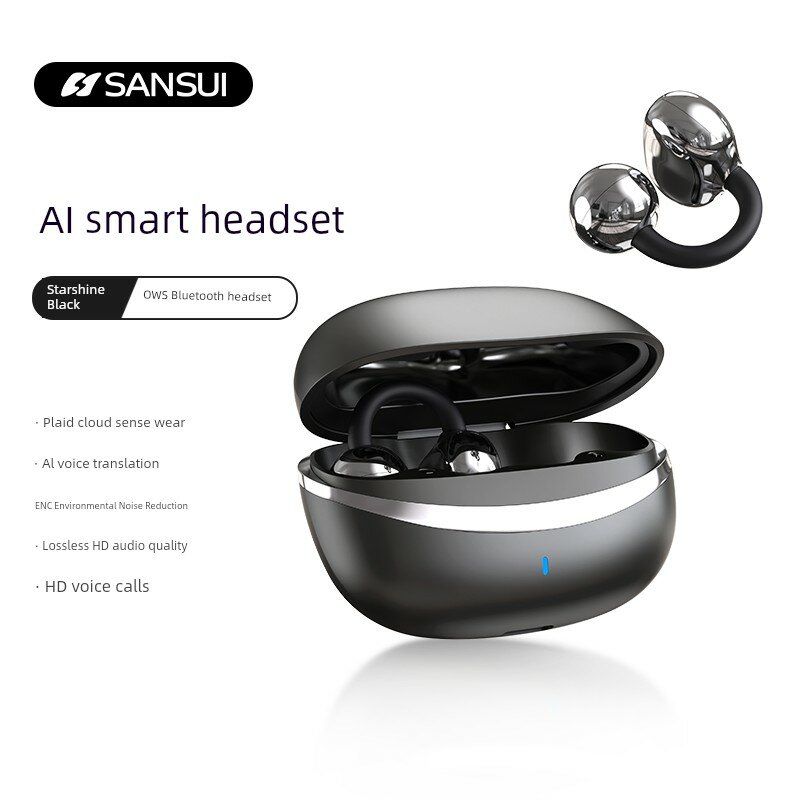 Наушники Bluetooth 5.4 с шумоподавлением ENC, AI-переводом и двойными моделями для речи
