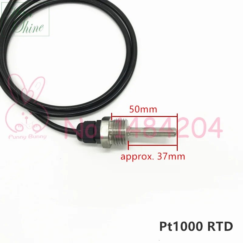 Pt1000 RTD, 37мм зонд, G1/2"